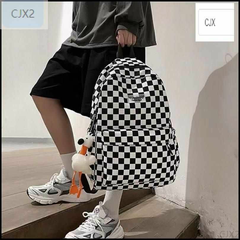 Рюкзак в клетку подростковый для школы-CJX-CJX2