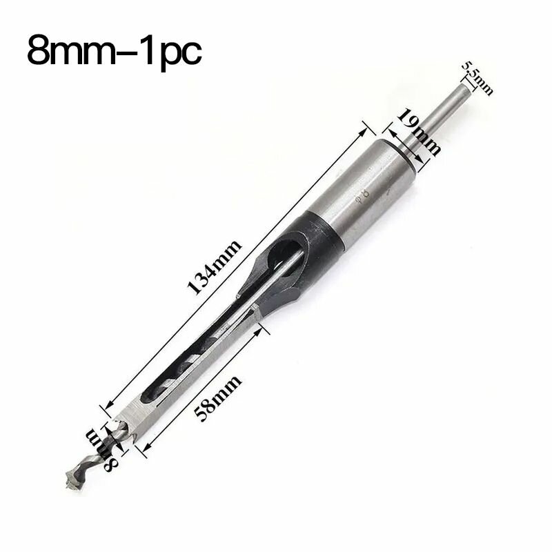 Сверло для квадратных отверстий, сверло-стамеска, 6.4-8-9.5-12.7 мм