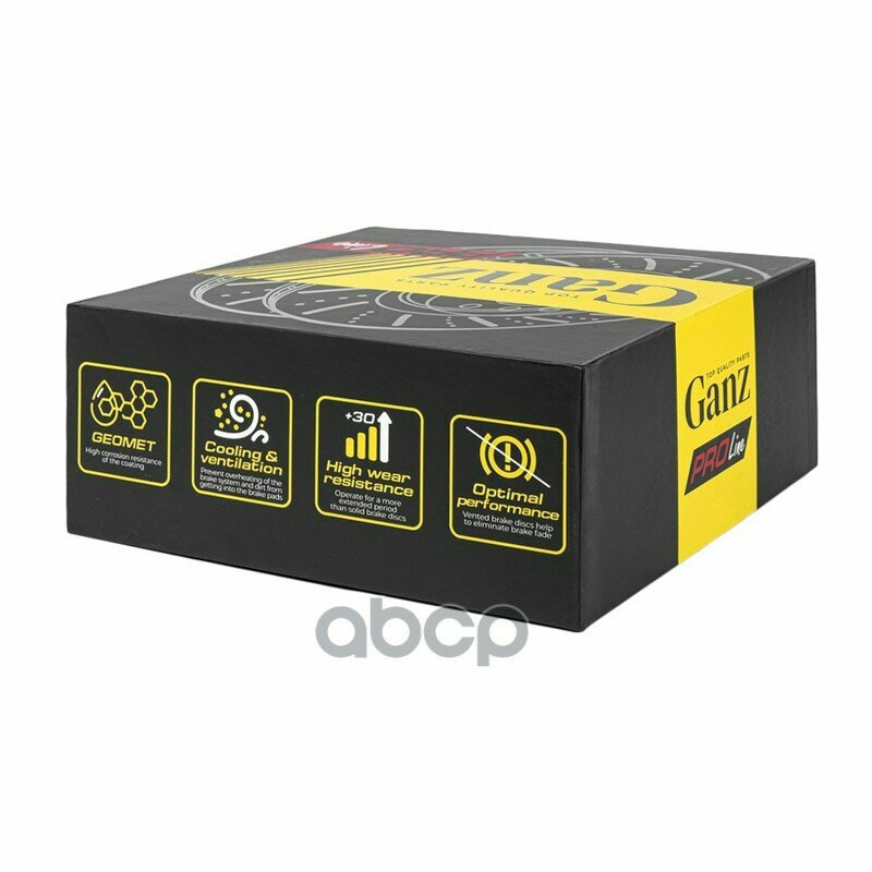 Диск тормозной передний перфорированный PRO-LINE с покрытием комплект MITSUBISHI CARISMA/SPACE STAR/VOLVO S40/V40 GANZ GIJ101.