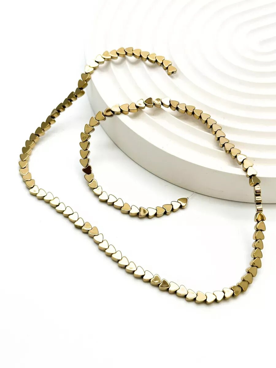 1035 Гематит минерал для ожерелья и украшений 4мм 1 шт люкс