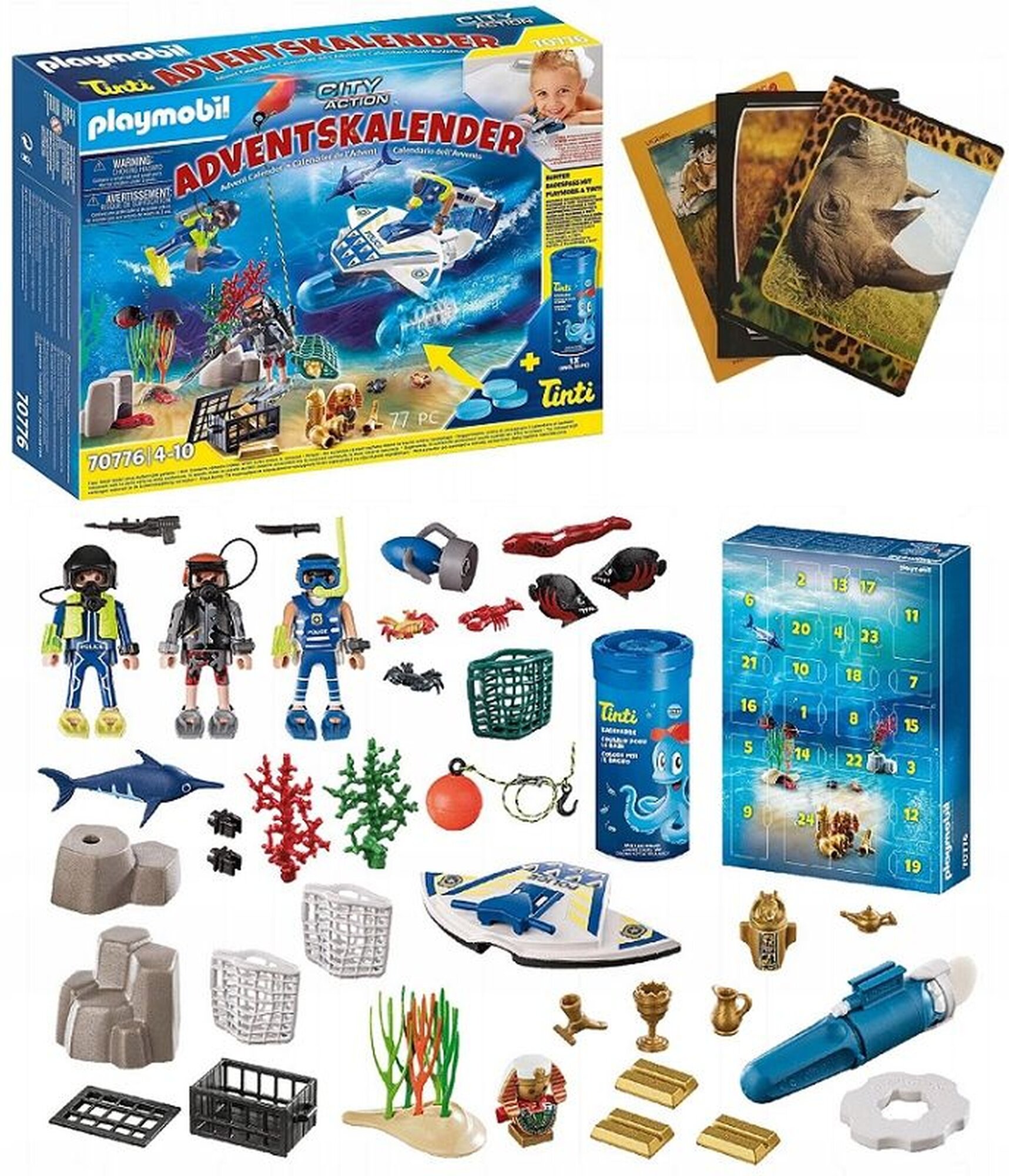 Конструктор Playmobil City Action - Адвент-календарь для детей Водные развлечения дайвинг - Плеймобиль 70776