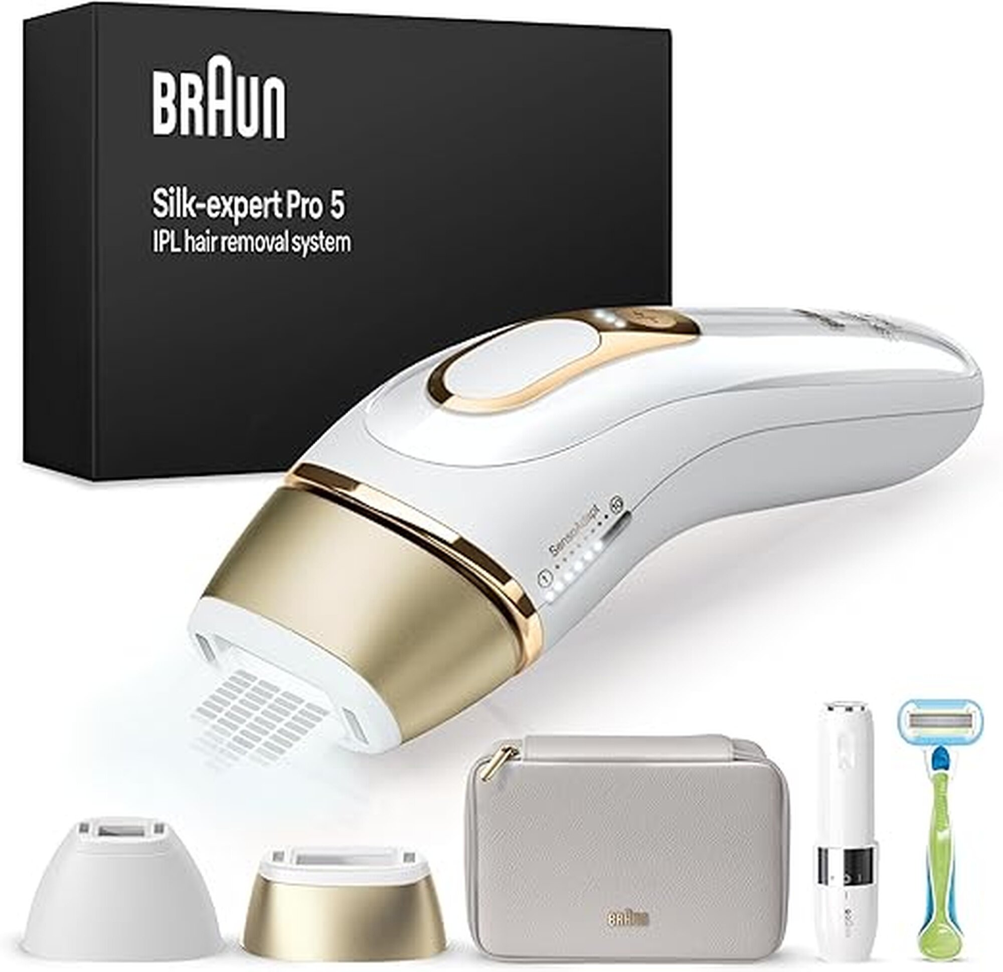 Эпилятор Braun Silk-Expert Pro 5, IPL, 2 скорости, цвет белый