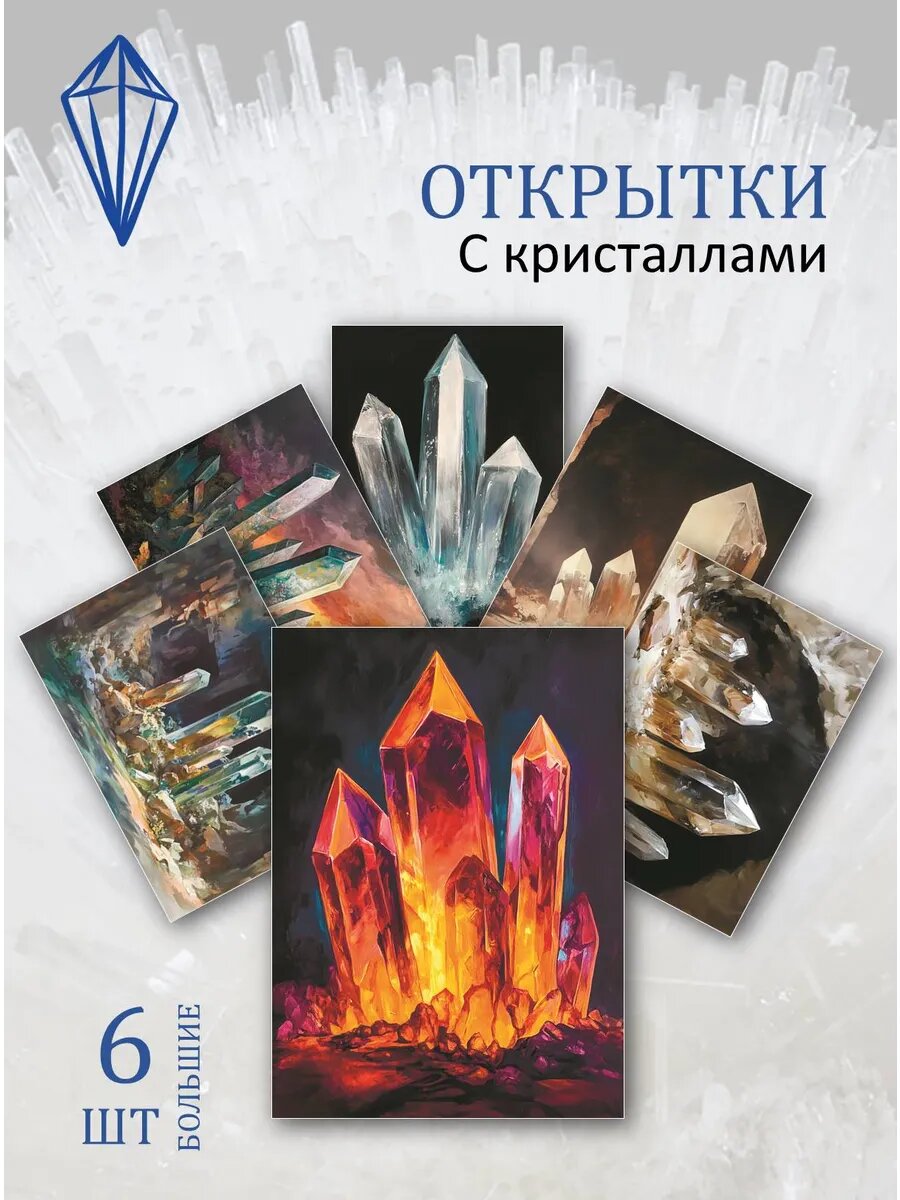 А6 открытки с кристаллами Самые лучшие большие открытки формата А6 в нашем мгазине Обнимай словами