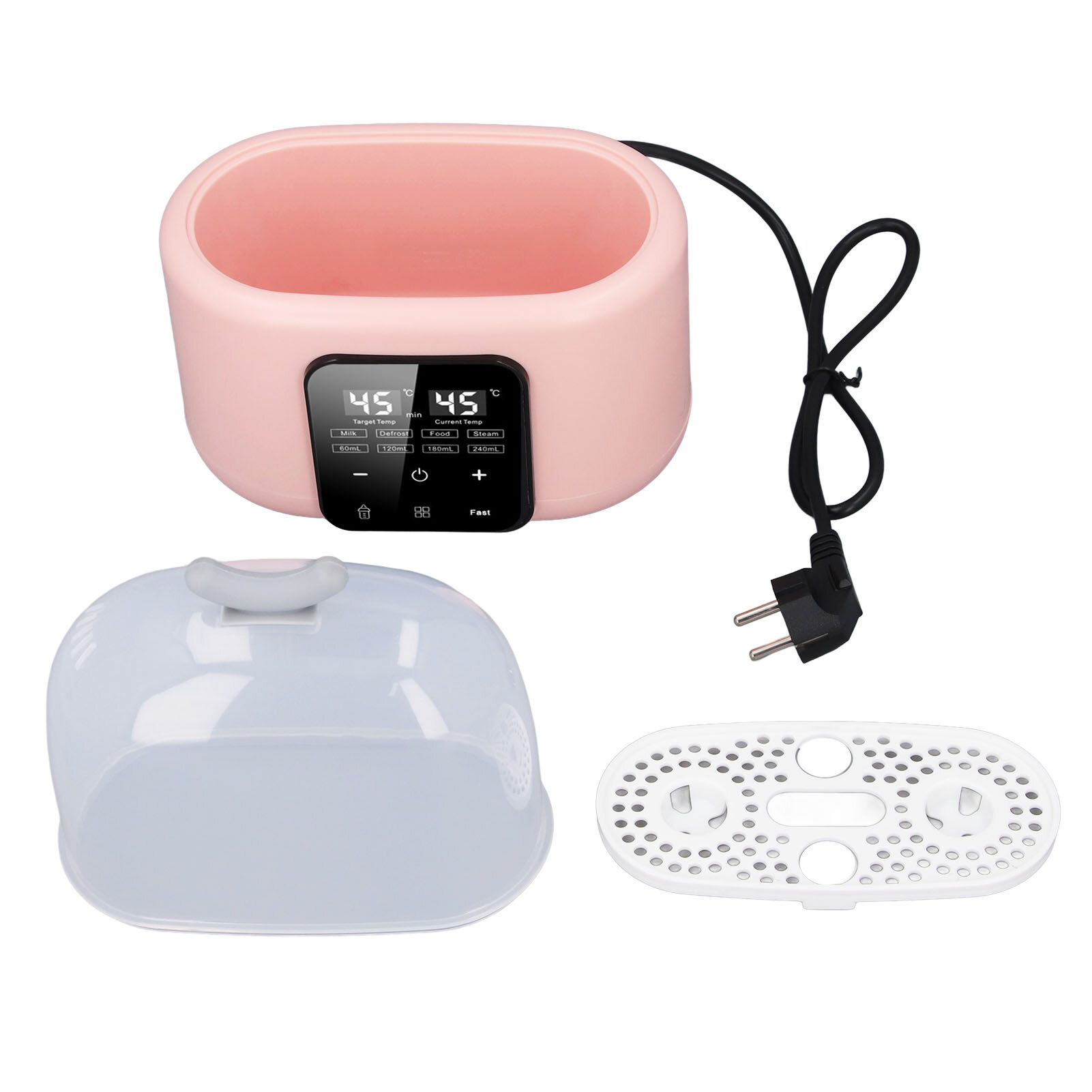 Подогреватель детских бутылочек с интеллектуальным контролем температуры, многофункциональный подогреватель детского молока и устройство для размораживания детского питания для дома, розовый, вилка EU 220 В.