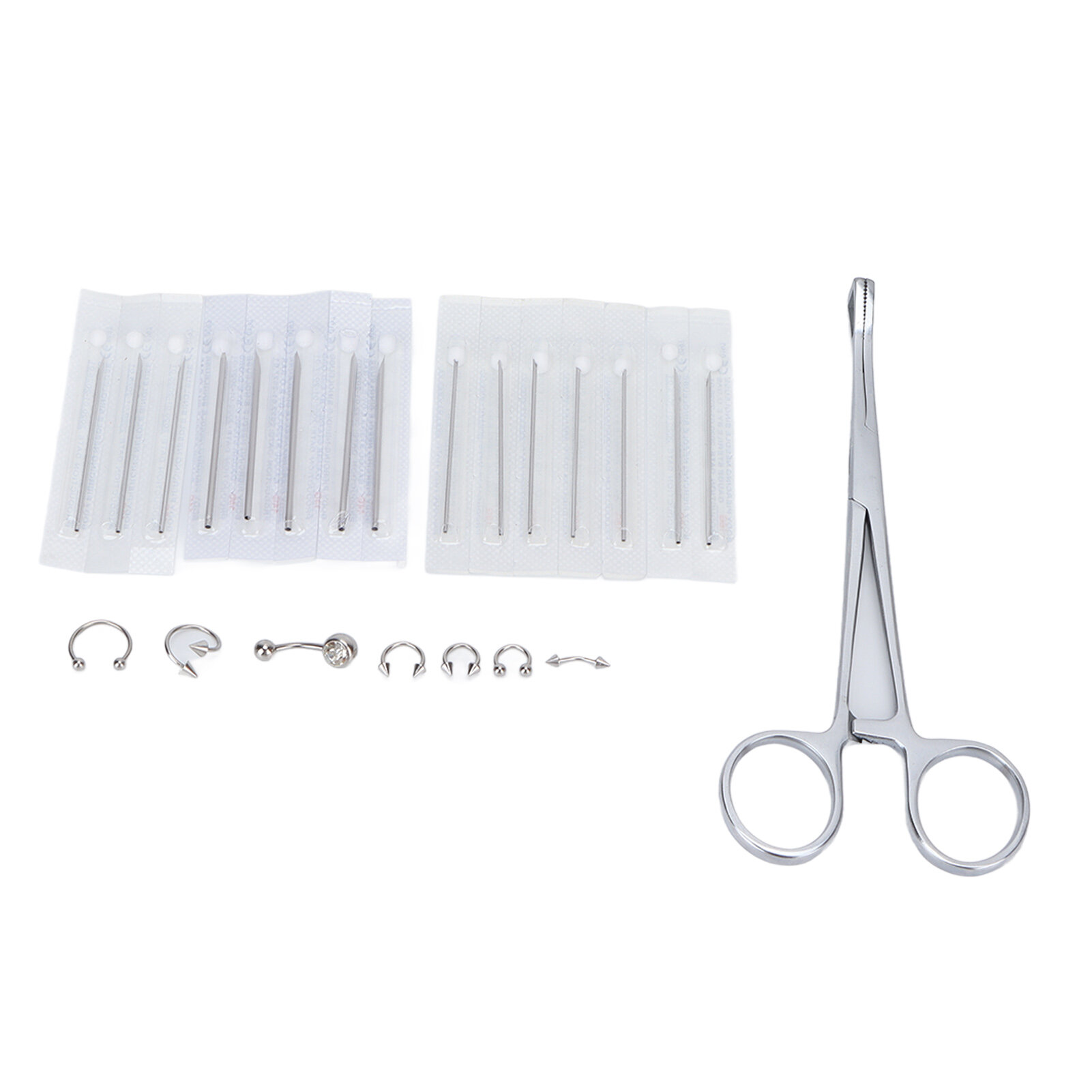 Набор для пирсинга Щипцы для позиционирования 14G‑18G Игла для губ Язык Брови Уши Пупок