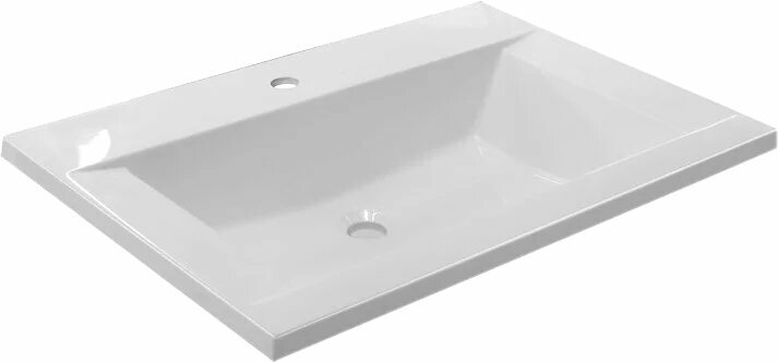 Мебельная раковина Эстет Рава 71 накладная, из искусственного камня, белая, раковина для ванной, прямоугольная