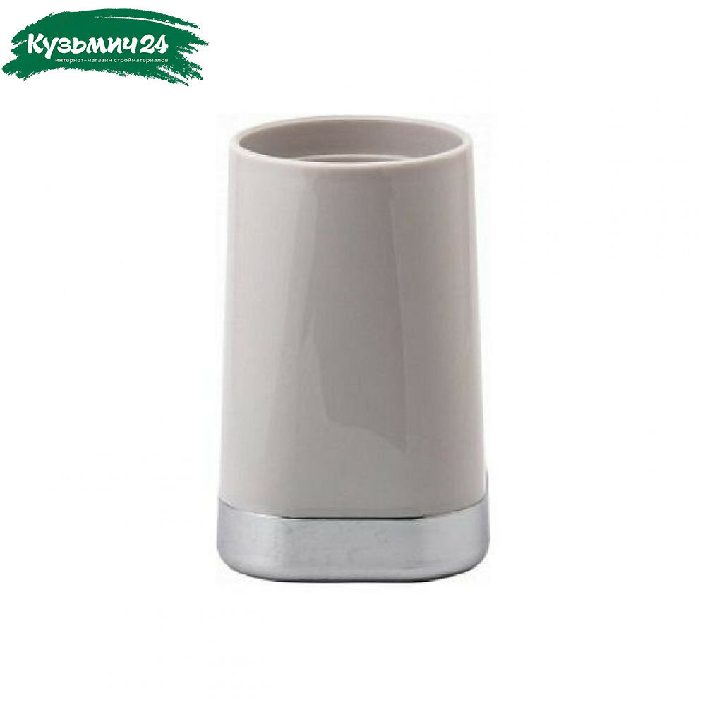 Стакан для ванной комнаты Swensa Gloss пластик светло-серый SWP-1901LGY-03