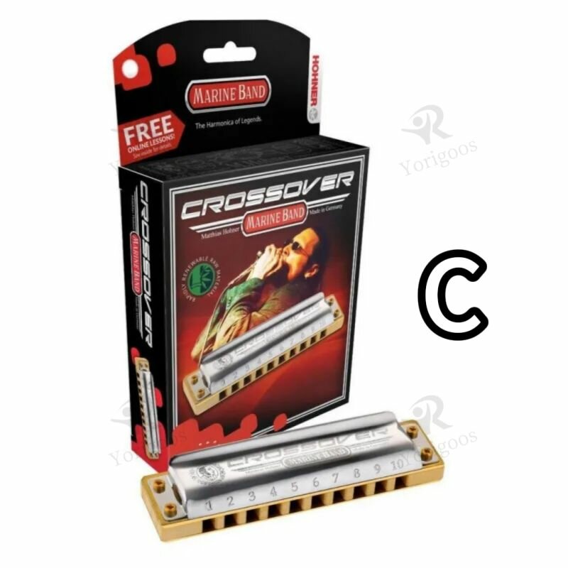 Hohner Marine Band Crossover MBC 10-дырочная блюзовая гармоника для начинающих и исполнителей-C