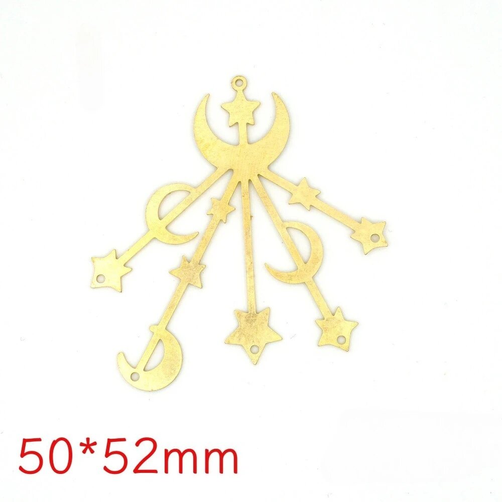 Латунь DIY Ловец Солнца Изготовление Аксессуаров Полумесяц Солнце Звезда Подвеска Колокольчики Ловец Снов Соединительные Детали Подвесной Декор Ремесло