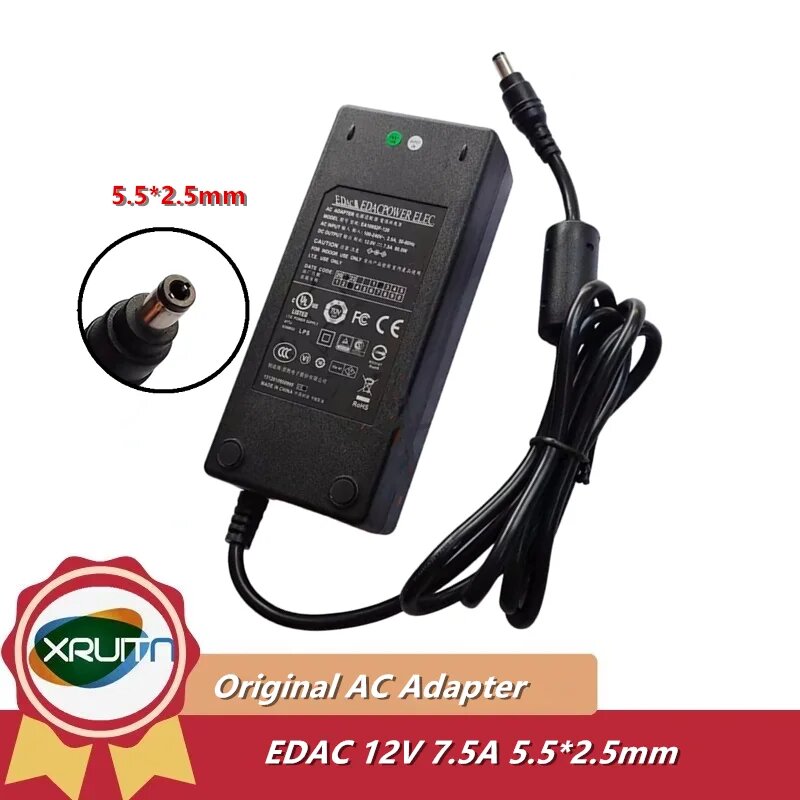Оригинальное зарядное устройство XRUITn EDAC EA10952F-120 EA10951F-120 12В 7,5А EU Plug