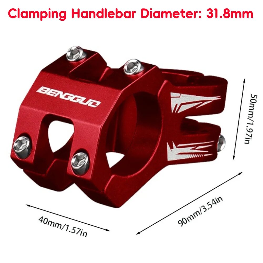 Вынос руля MTB из алюминиевого сплава 25,4 мм Красный, Red B 31.8MM