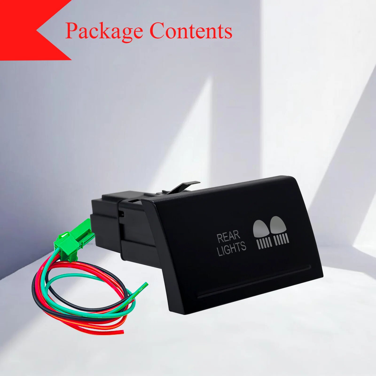 12 В, 3 А, светодиодный кнопочный переключатель, красные фонари, кнопка включения и выключения с разъемом для VW Amarok 2009-2016, тип верхней панели REAR LIGHTS