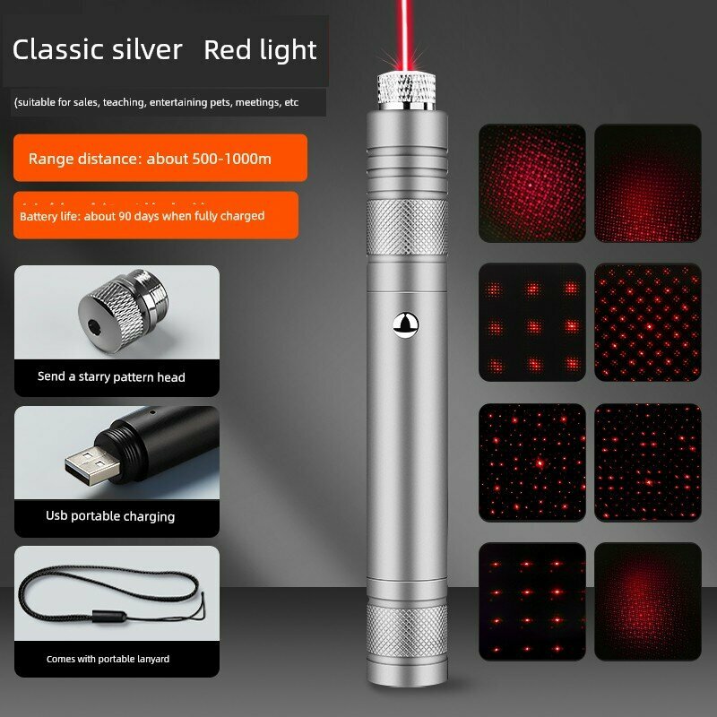 Лазерная указка, перезаряжаемая, дальнобойная, с мощным светом, инфракрасный фонарик, лазер, сверхмощный, зеленый свет,
