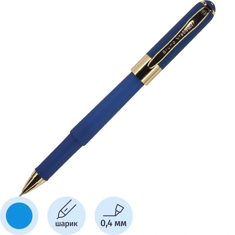 Ручка шариковая MONACO 0.5мм, син, корп. тем-син/футляр черный 20-0125/607