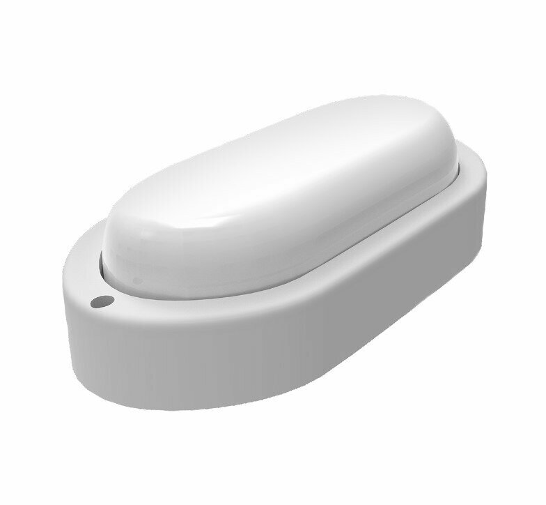 Gauss Светильник ЖКХ LITE овал 8W 700lm 6500K 200-240V IP65 160*90*46мм белый LED 1/40 161418308