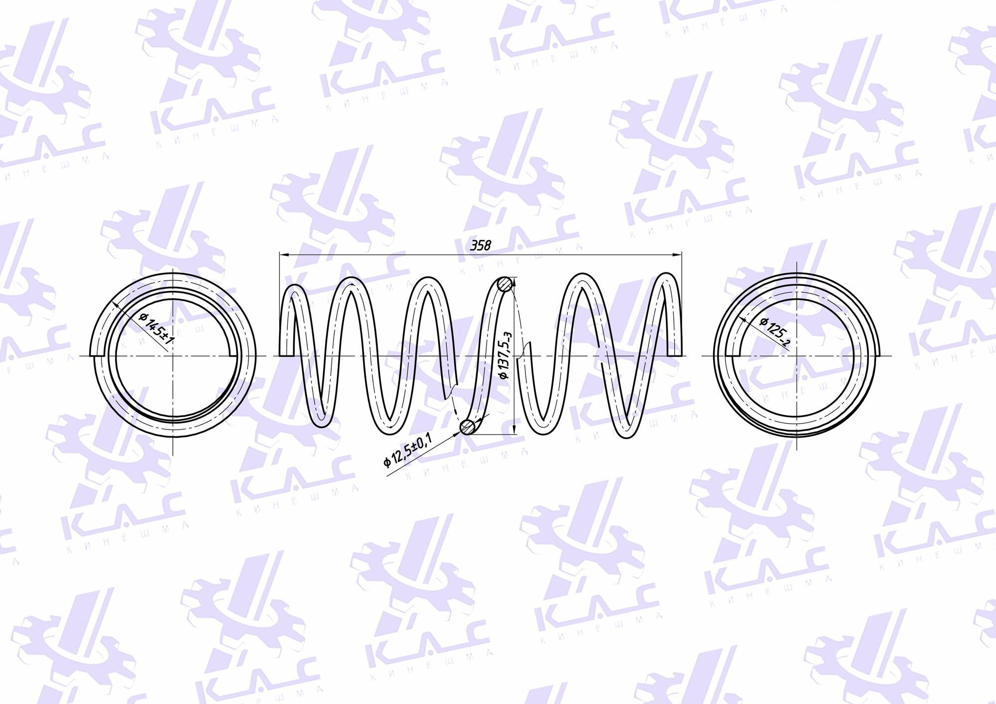 Пружина (2шт.) задней подвески Renault Duster 2 (Рено Дастер) 4х4