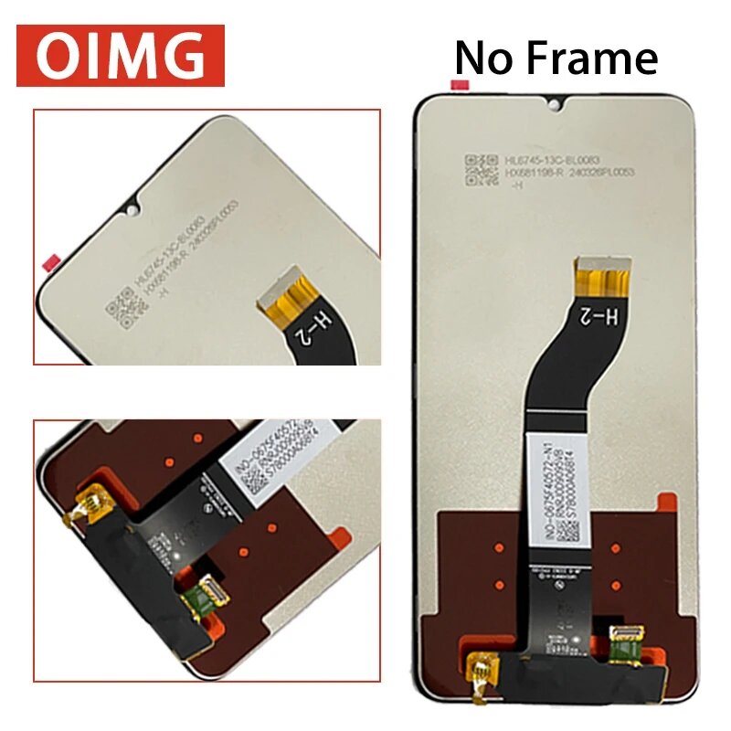 6,74 'высокое качество для Xiaomi Redmi 13C ЖК-дисплей с рамкой сенсорная панель Black NO Frame