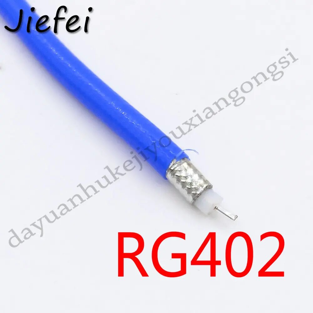 Полужесткий гибкий коаксиальный кабель-адаптер RG402/RG405 50 Ом с синей оболочкой 20M, RG402 Blue Jacket