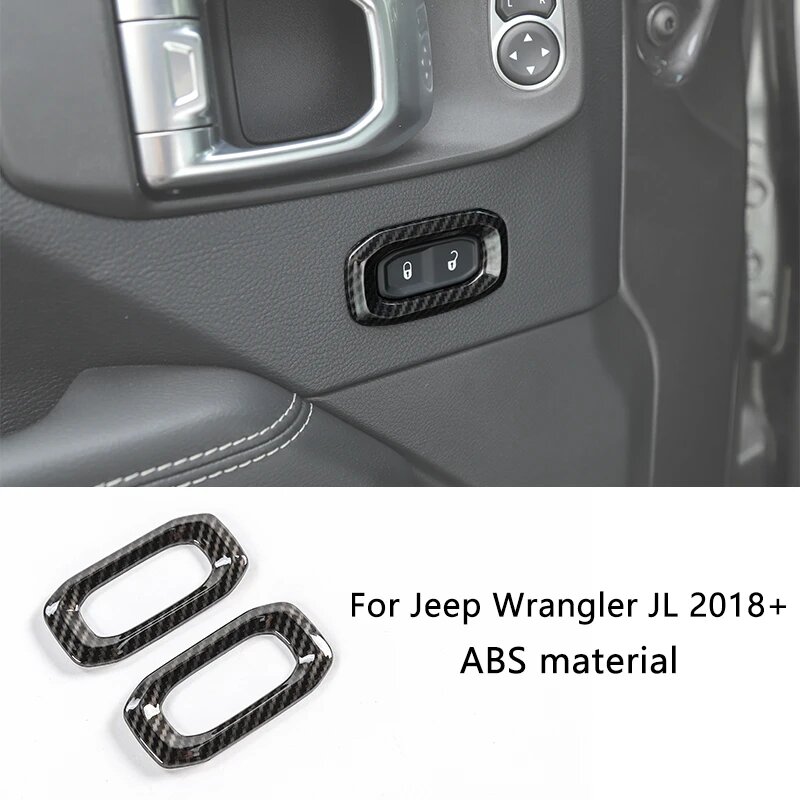 Декоративная наклейка BAWA из углеродного волокна для Jeep Wrangler JL 2018-2022, защитные аксессуары для салона автомобиля Door lock switch
