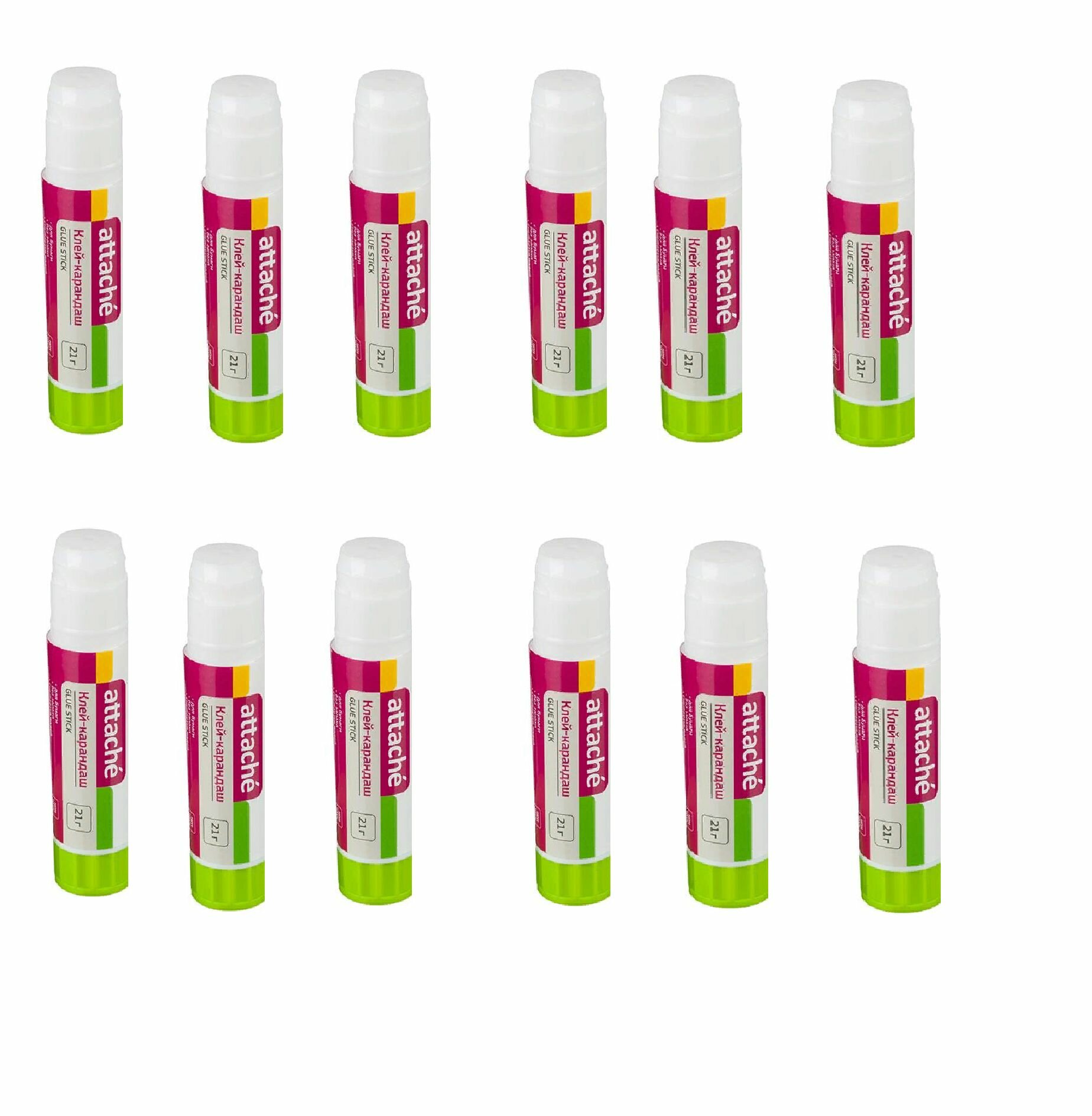 Attache Клей-карандаш, 21 г, 12 уп