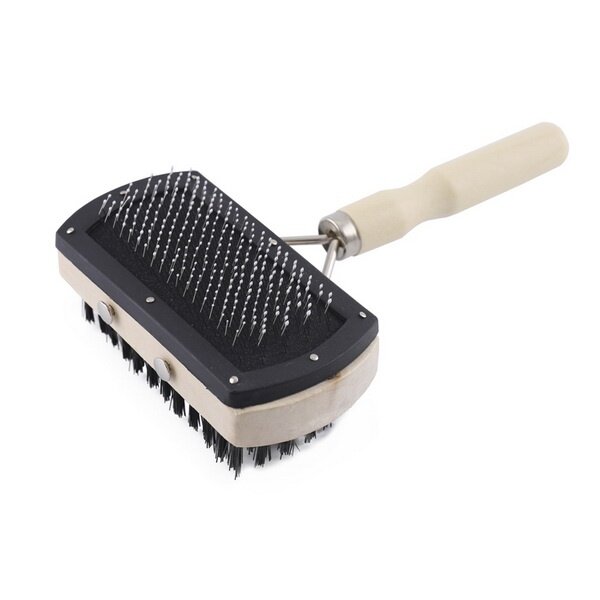 Щетка-пуходерка Nunbell для животных, двусторонняя, 16х10,5х5 см