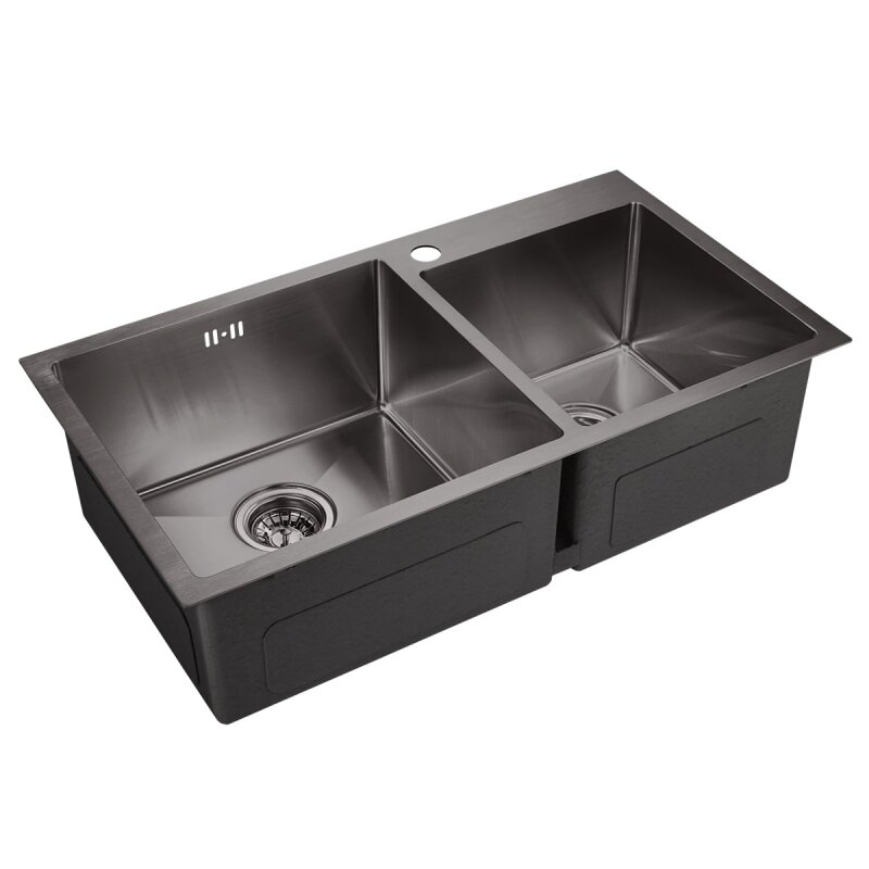 Мойка для кухни EMAR PVD черный EMB-210 PVD Nano Dark