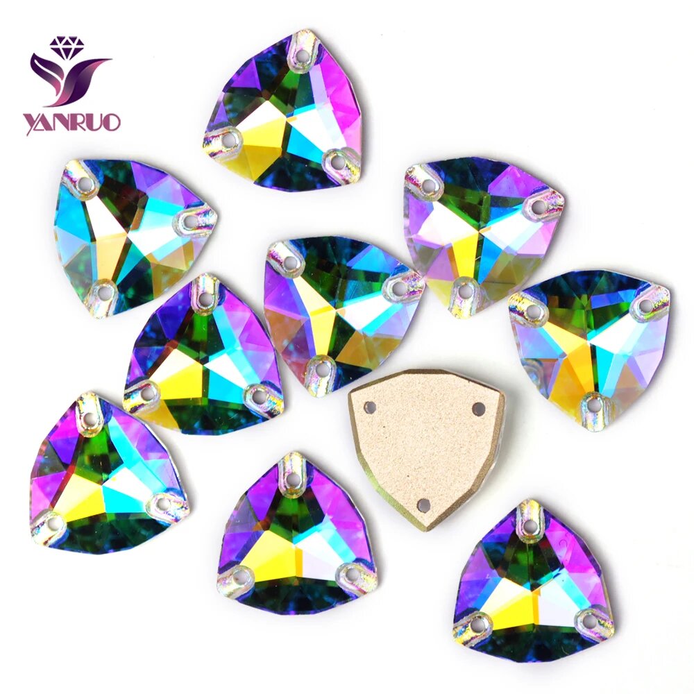YANRUO Стразы Триллиан 16mm AB, 36шт
