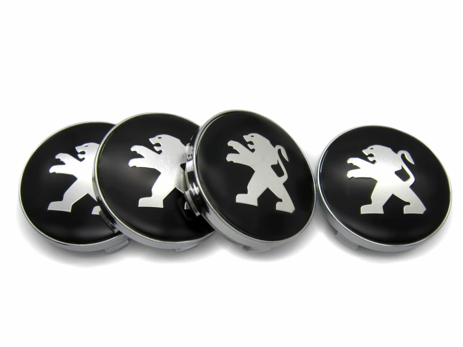 Колпачок, заглушка на литой диск Peugeot black 60/56 мм, 1 шт.