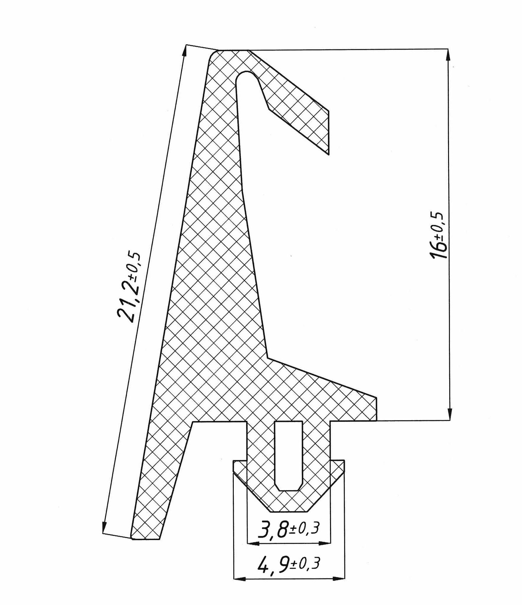 Уплотнитель для алюминиевых окон и дверей ТПУ 45.10 черный Упаковка 5 метров
