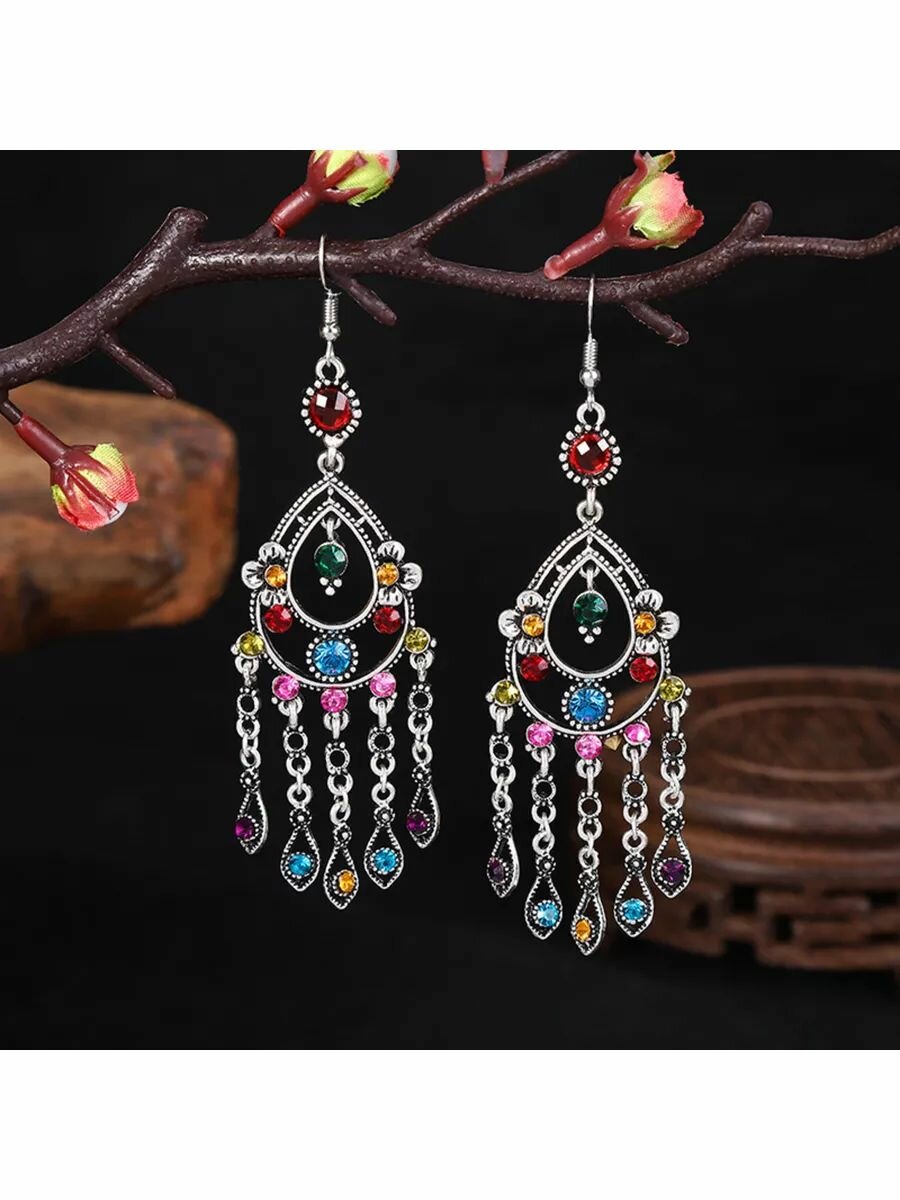 Серьги, искусственный камень