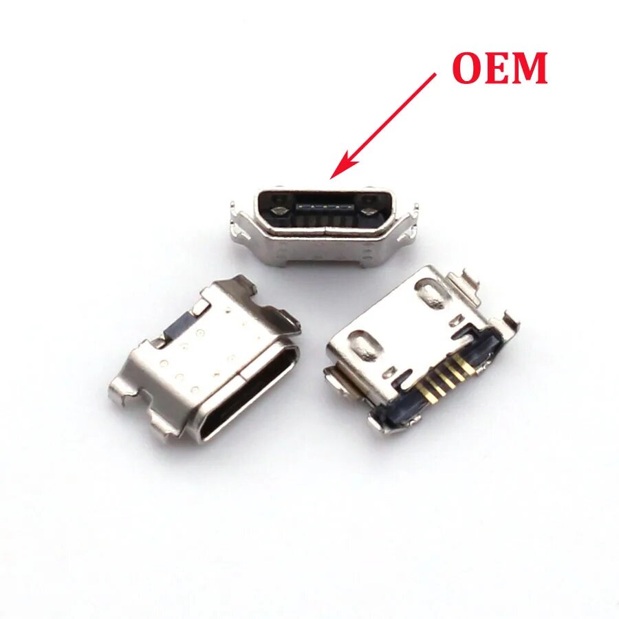 10-100 шт. Micro USB док-станция разъем для зарядки для Xiaomi Redmi 9A 9C Pocophone POCO 50PCS OEM