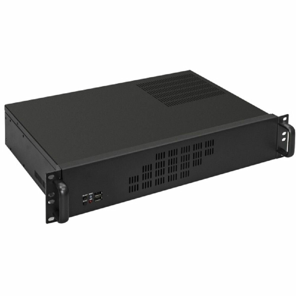 Procase Корпус 2U300 - 04 Корпус 2U Rack server case, черный, без блока питания PS 2 , глубина 300мм, MB 9.6"x9.6" 4HDD