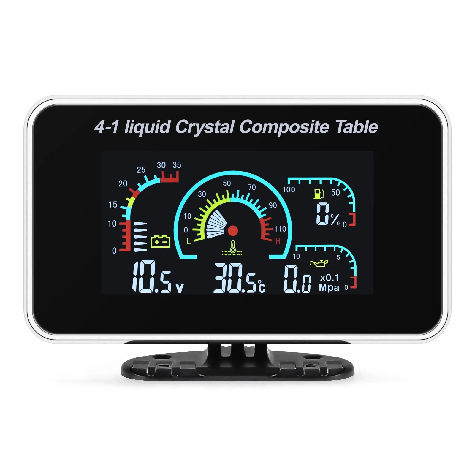 Цифровой Датчик 4-в-1 С ЖК-дисплеем Для Легковых И Грузовых Автомобилей - Измерение Давления Масла, Температуры Топлива