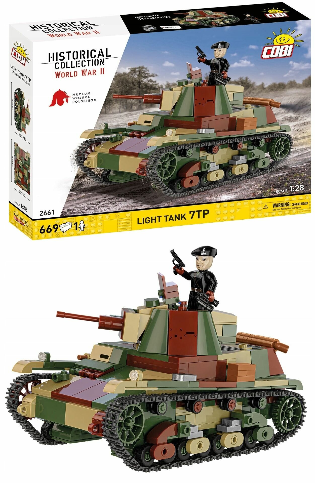 Конструктор пластиковый Cobi - Легкий танк 7TP - Коби 2661