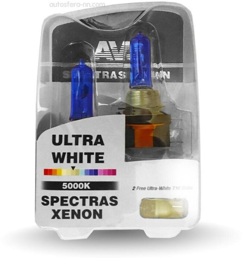 AVS A07289S Лампа газонаполненная H15 12V 15/55W5000K AVS SPECTRAS Xenon , кт. 2+2 (T-10) шт.