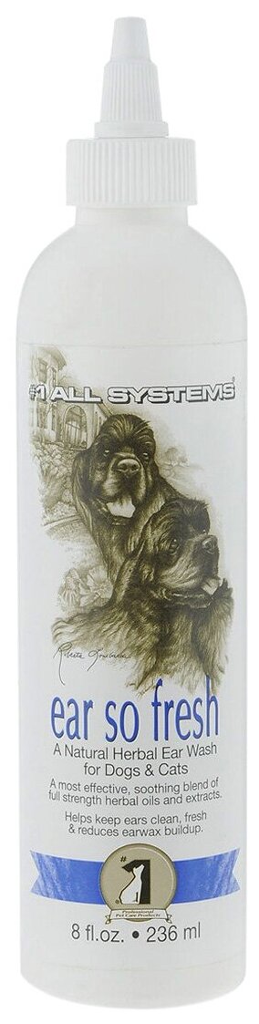 #1 ALL SYSTEMS EAR SO FRESH лосьон для очистки ушей для собак и кошек (236 мл)