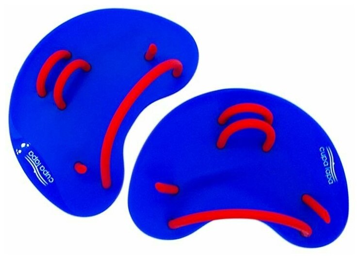 Лопатки для плавания Cupa Lapa HP-7, синий/красный, для детей и взрослых