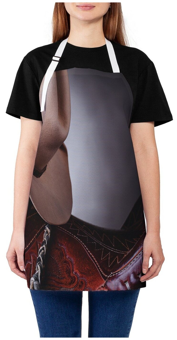 Фартук для кухни тканевый "Ковбойский набор" / водоотталкивающий, универсальный размер , JoyArty