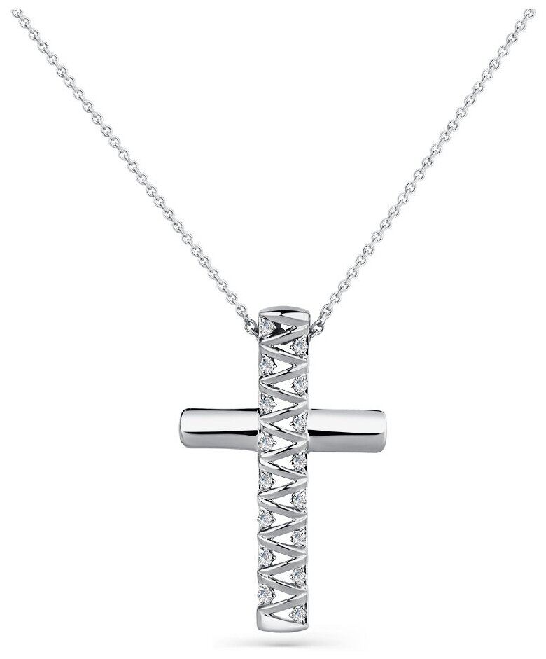 Колье, белое золото, 585 проба, бриллиант