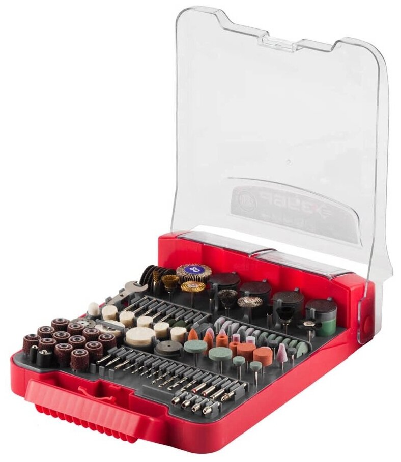 Набор мини-насадок ЗУБР для гравировальных машин, 238 предметов