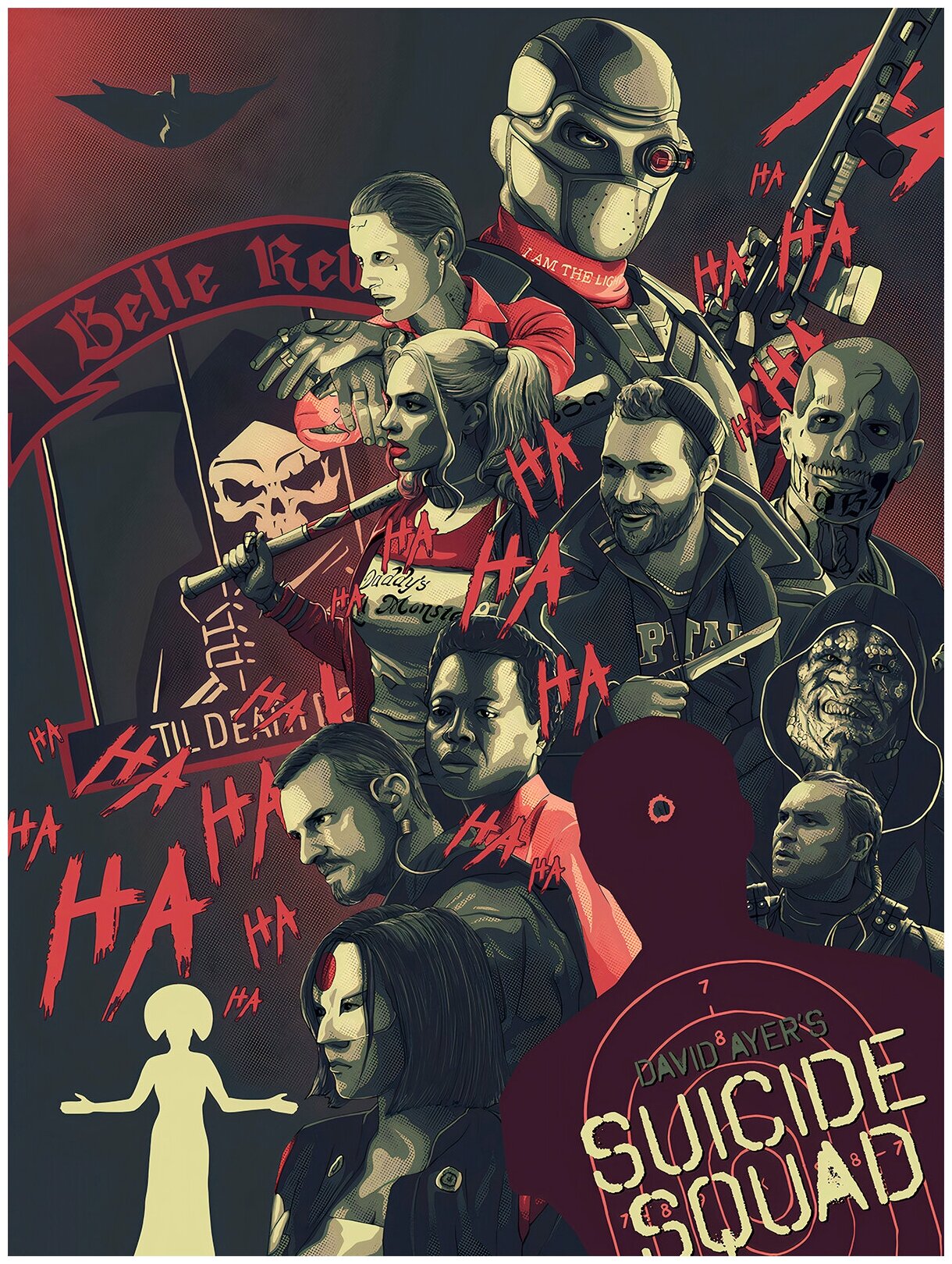 Постер / Плакат / Картина Отряд Самоубийц - Афиша 50х70 см в подарочном тубусе