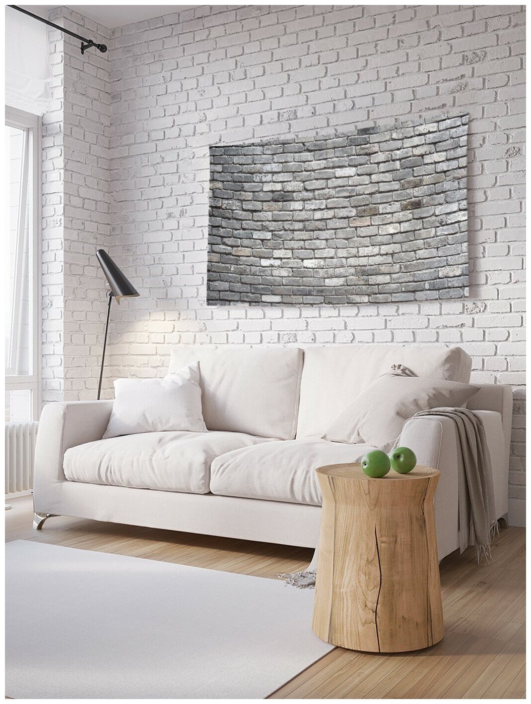 Горизонтальное фотопанно JoyArty на стену "Кирпичная стена", 150x200 см