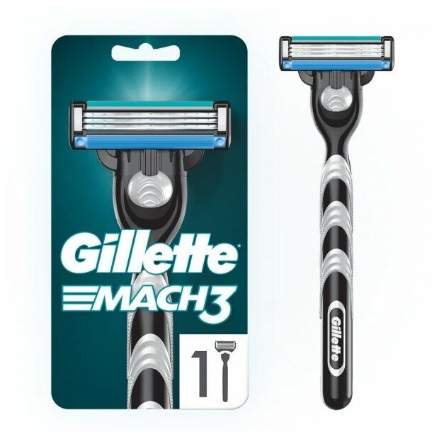 Бритвенный станок Gillette MACH3 с 7 сменными кассетами