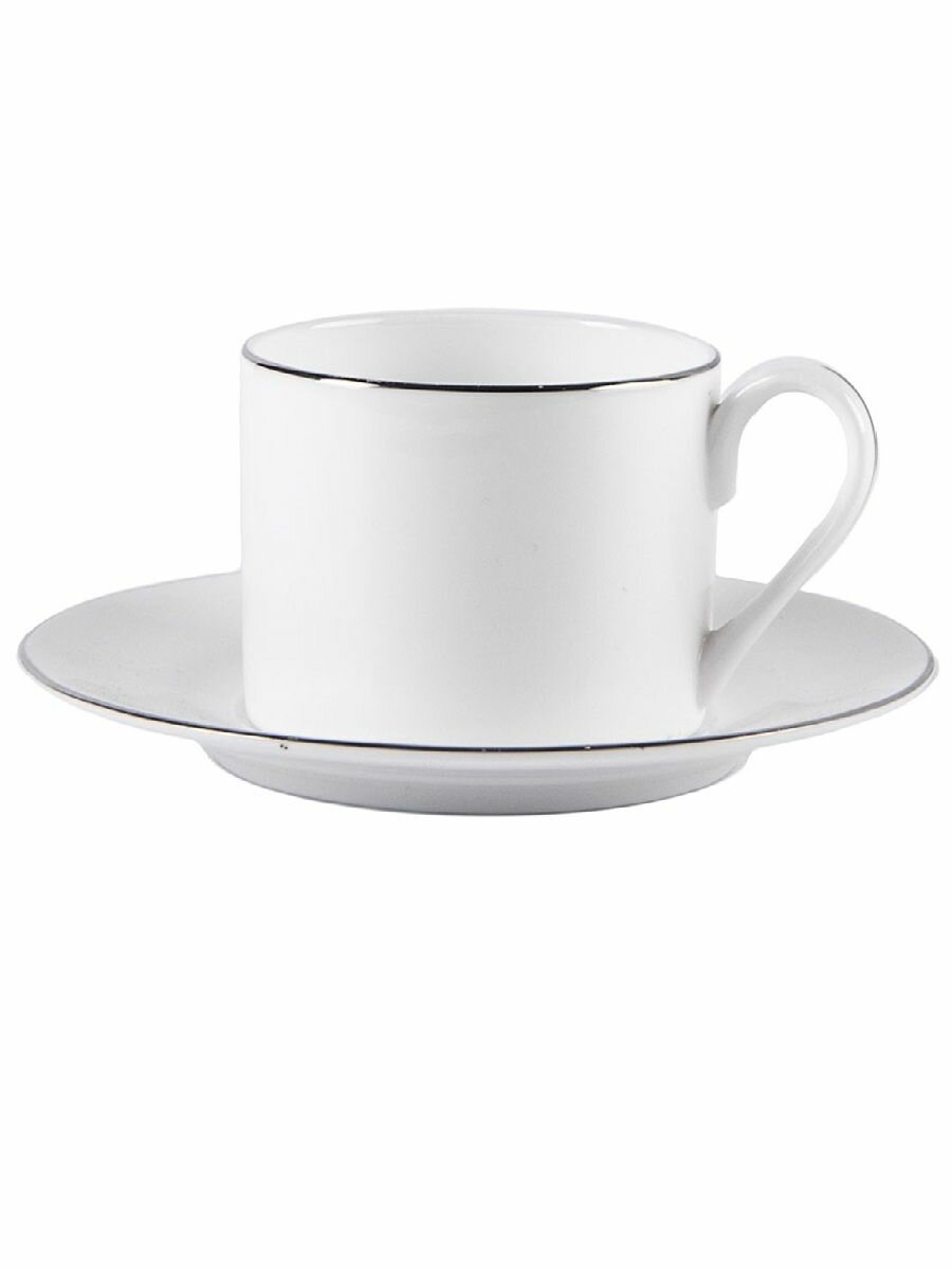 Чайная пара PLATINUM в подарочной упаковке, белая