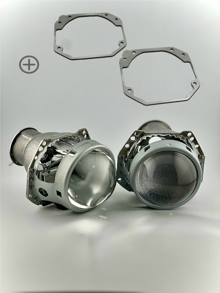 Би-галоген (лед/ксенон) линзы для BMW X5 E53 дорест. 1999-2003 тип HELLA 3R цоколь H7/D2/D4 / ближнего и дальнего света в автомобильные фары / Би галогенные модули комплект 2шт