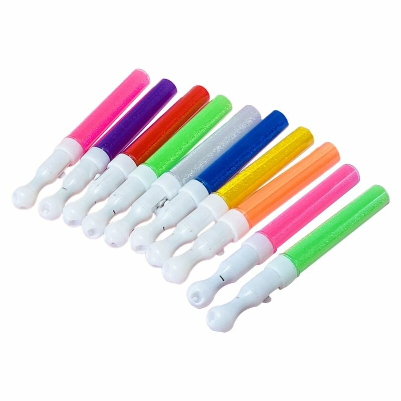 1 упаковка из 10 светящихся палочек, концертные флуоресцентные палочки (случайные цвета)