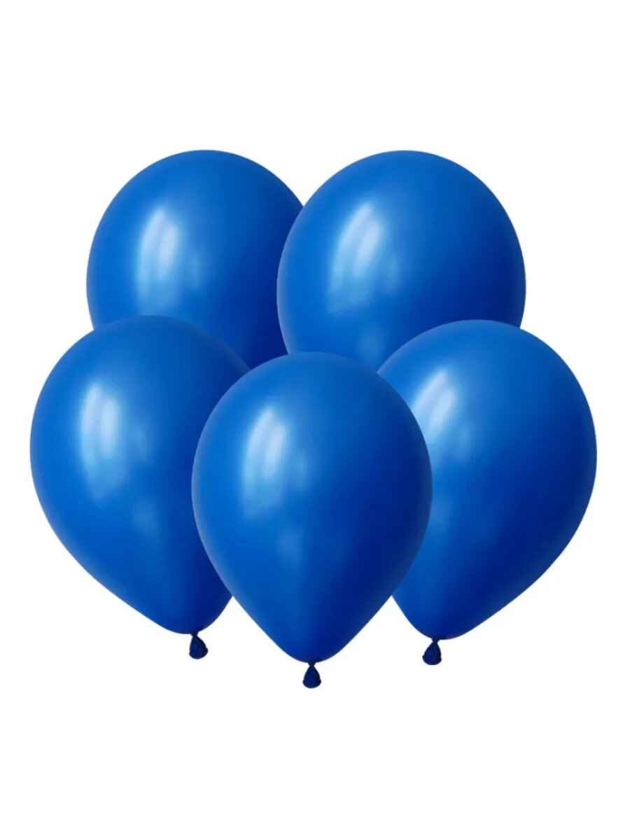 Синий, Пастель (Яркий Синий) / Navy blue, латексный шар (12"/30 см ) 10 шт. / DECOBAL, Вьетнам