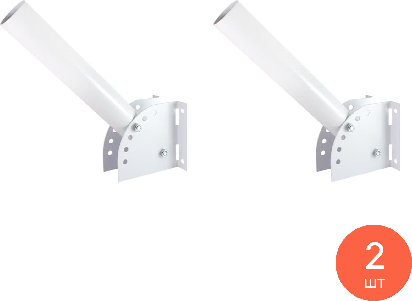 Кронштейн крепежный TDM Electric / ТДМ Электрик КР-3У, для уличного светильника с переменным углом, из стали, размером 370х120х106мм, диаметр 46мм / крепеж (комплект из 2 шт)