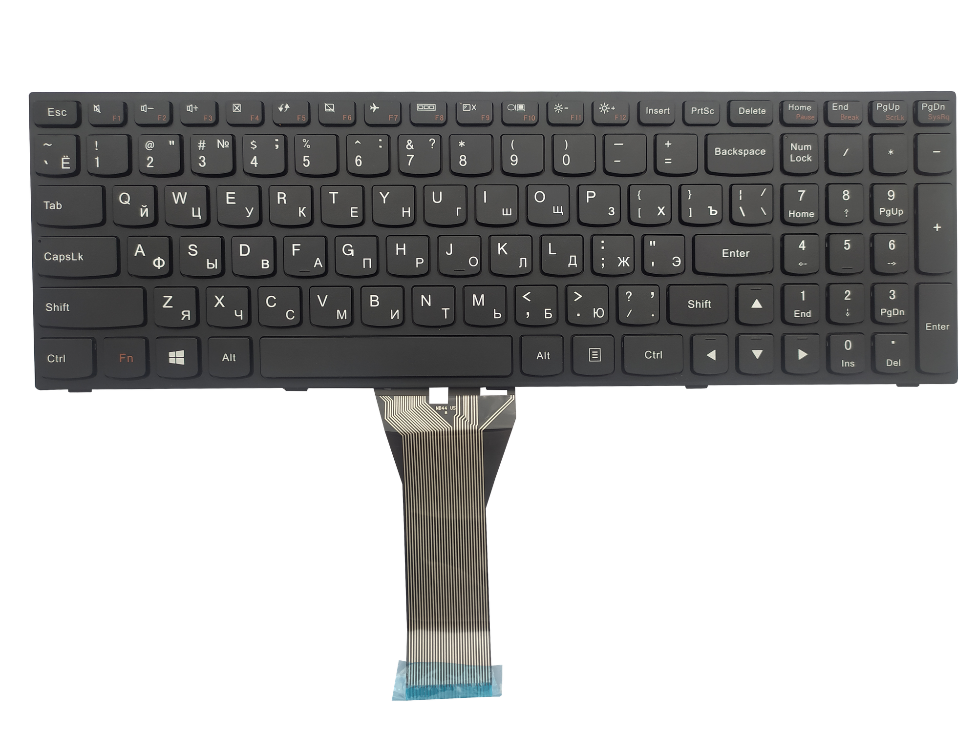 Клавиатура для ноутбука Lenovo IdeaPad Flex 2-15 G50-30 G50-45 черная с черной рамкой без подсветки