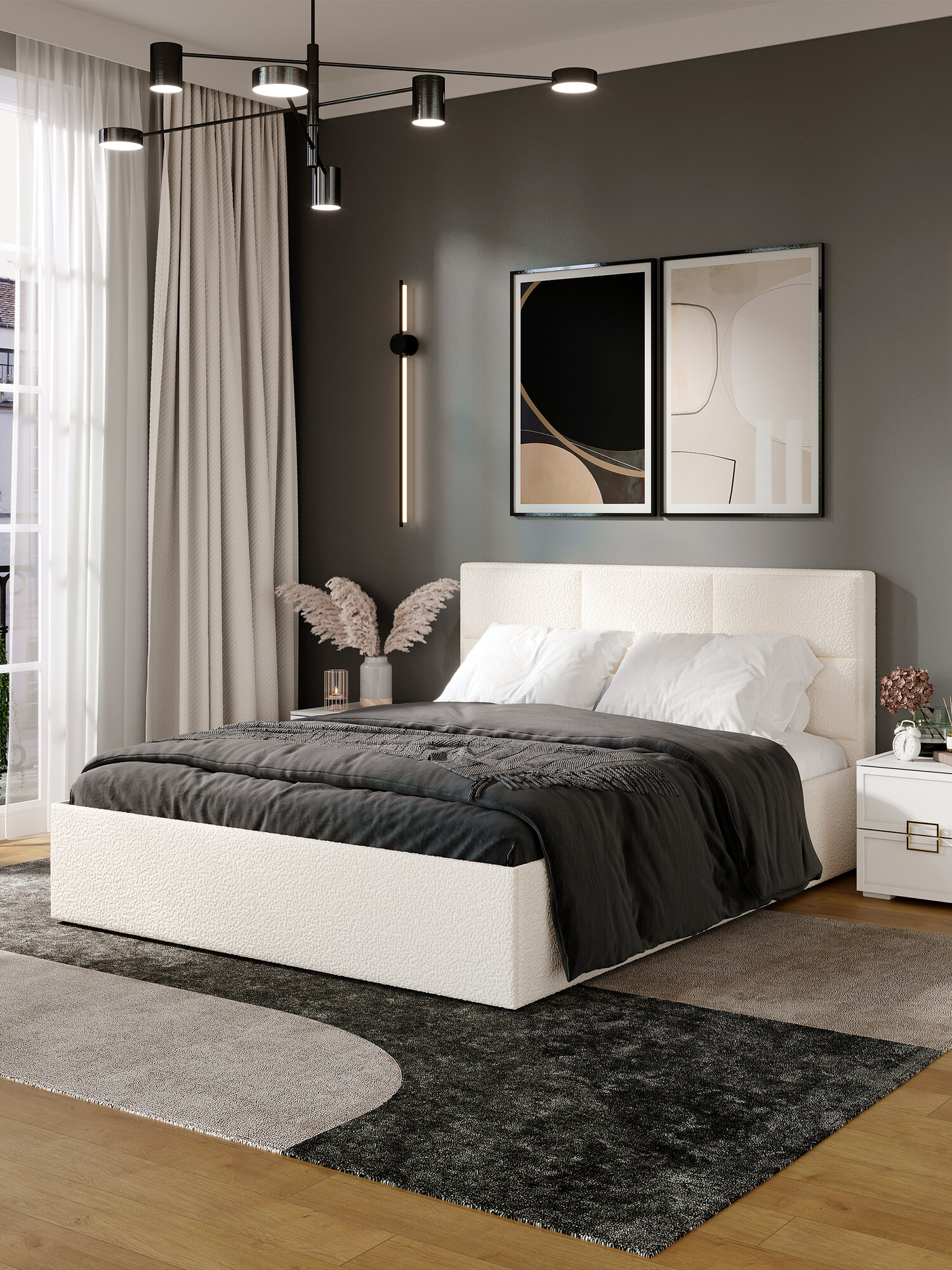 Кровать Мебель Трия Стелла, с подъёмным механизмом, двуспальная, 215,5х165х99 см